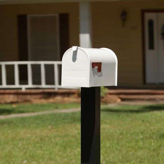 ARCHITECTURAL MAILBOXES - Elite White, Medium, Steel, Post Mount ...