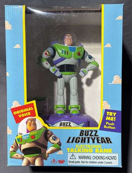 Buzz Lightyear Electronic Talking Bank (Sealed, Disney-Pixar Toy Story ...