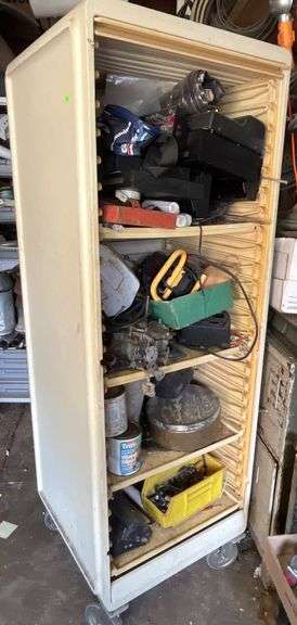 Plastic Storage Cabinet on Casters with contents 24x24x68 - Metzger ...
