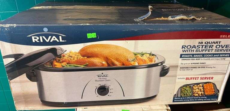 Rival 18 Quart Roaster Oven With Buffet Server - Metzger Property ...