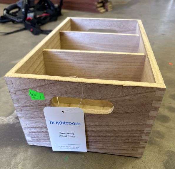 Brightroom 3 Compartment Wood Storage Box - Metzger Property Services, LLC