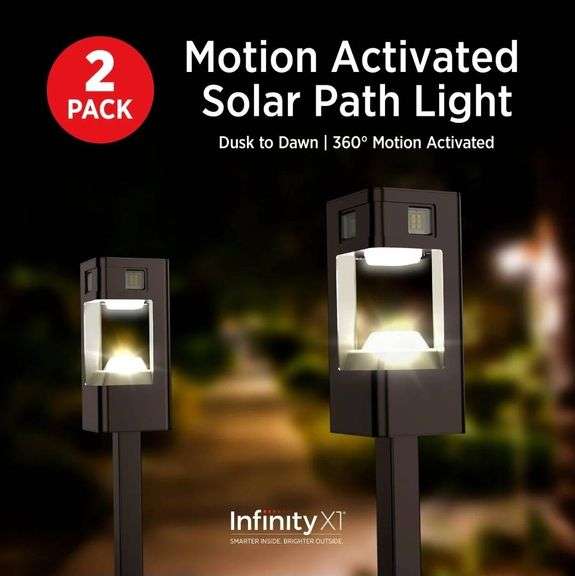 2-Pack Infinity XT Motion Activated Solar Path Lights - Metzger ...