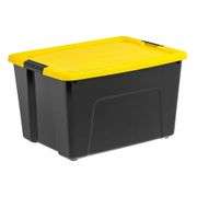 IRIS - 60 Qt./15 Gal. Plastic Storage Boxes with Latching Lids, Black ...