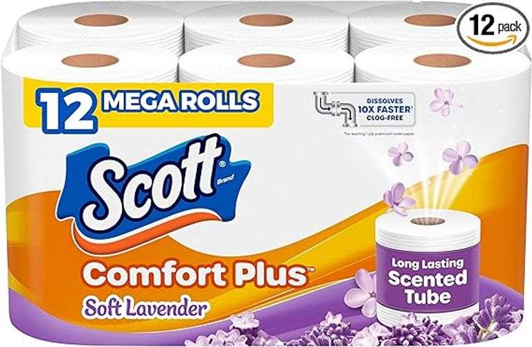 SCOTT COMFORTPLUS - 4- 12 packs of Scott ComfortPlus Toilet Paper with ...