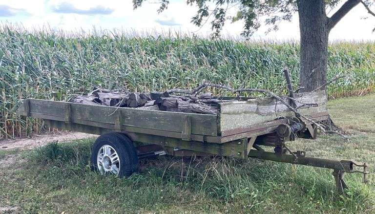 Utility Trailer with Wood Frame and Single-Axle Design, No title, 7’x12 ...