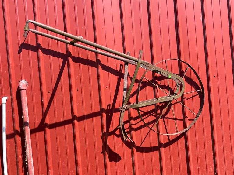 Metal Single-Wheel Manual Plow with Handle - Metzger Property Services, LLC