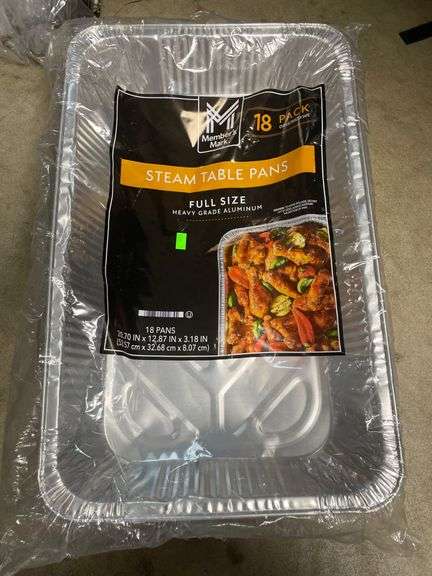 18-Pack Full-Size Aluminum Steam Table Pans by Member’s Mark - Metzger ...