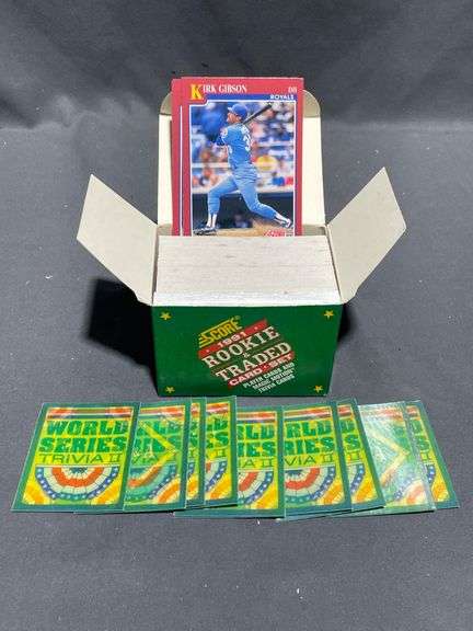 1990 Score Rookie & Traded Baseball Cards Complete Box with Kirk Gibson ...