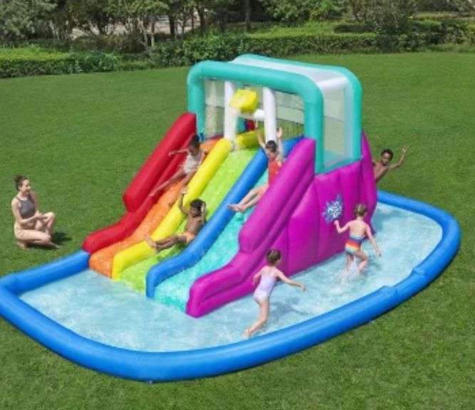 H2OGO! Triple Water Slide with Splash Pool— pre owned - Metzger ...