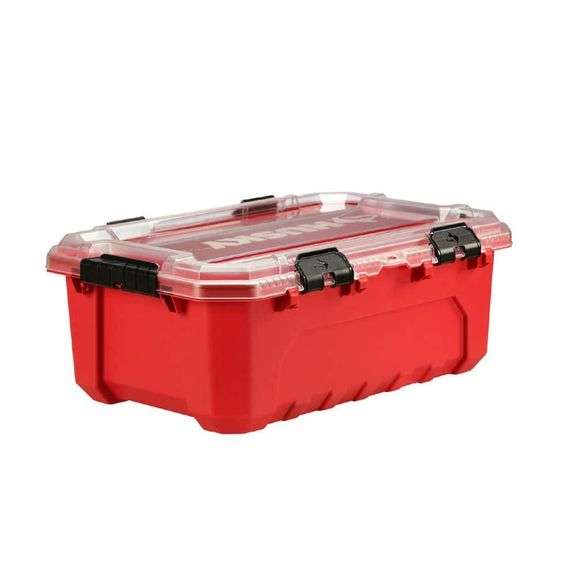 HUSKY - 12-Gal. Professional Heavy Duty Waterproof Stackable Plastic ...