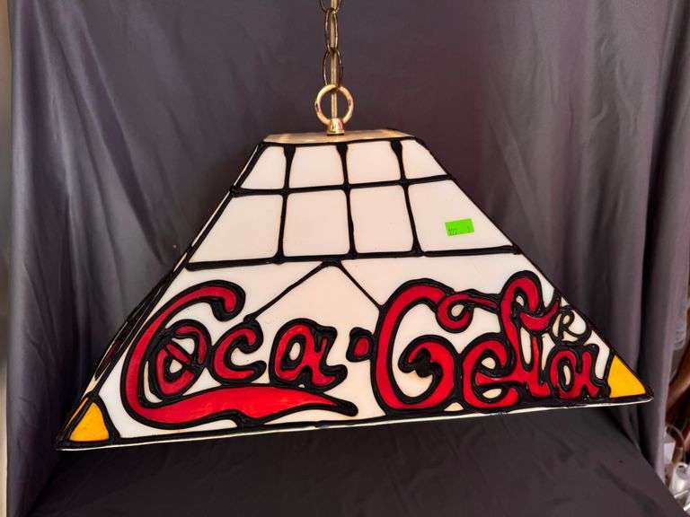 Coca-Cola Plastic Hanging Light Fixture With Floral Accent - Metzger ...