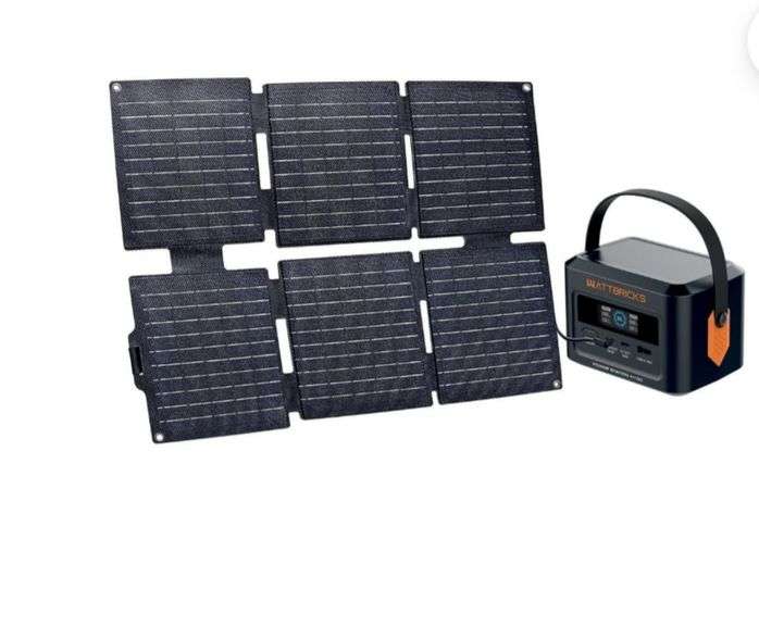 Wattbricks H100 Portable Power Station with Solar Panel - Metzger ...