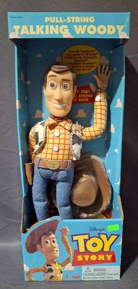 Disney Pixar Toy Story Pull-String Talking Woody Figure in Original Box ...
