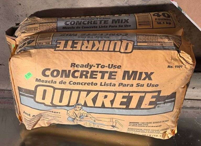 Two Bags of Quikrete 4000 PSI Concrete Mix, 40 lb Each - Metzger ...