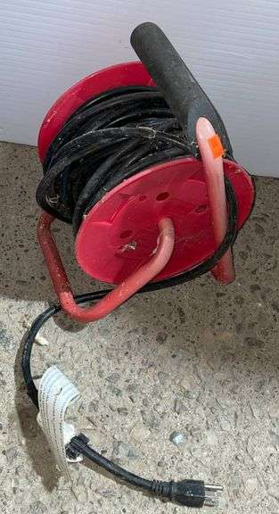 Metal Cable Reel with Red Housing and Black Power Cord - Metzger ...