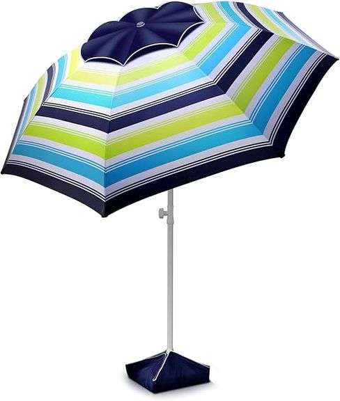 FISQUEEN - 8FT Large Beach Umbrella with Level 7 Wind Resistance ...