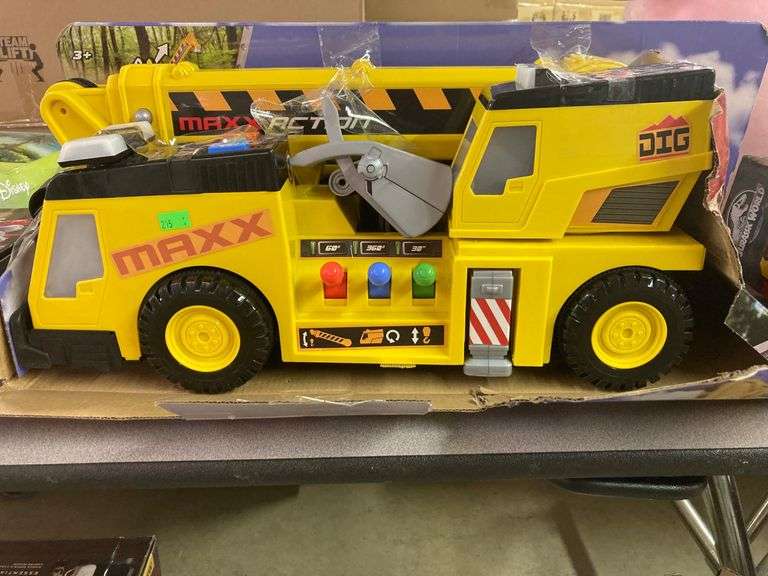 Maxx Action 3-in-1 Motorized Crane Truck Toy with Sound and Lights-19”L ...
