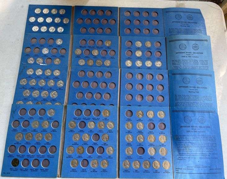 4 Jefferson Nickels Coin Books Spanning 1938-1961 - 114 coins total ...