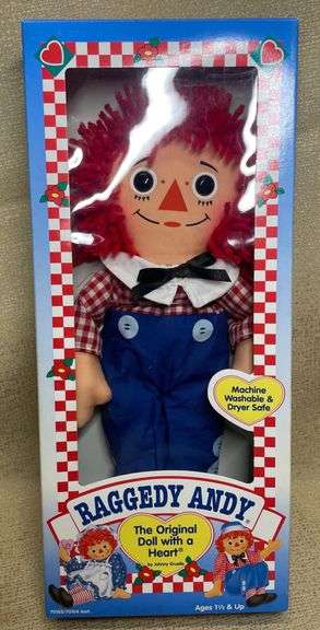 Raggedy Andy Doll in Original Packaging by Hasbro, 1987 - Metzger ...