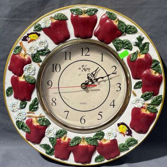 Apple-themed Wall Clock with Quartz Movement (battery powered) 14 ...