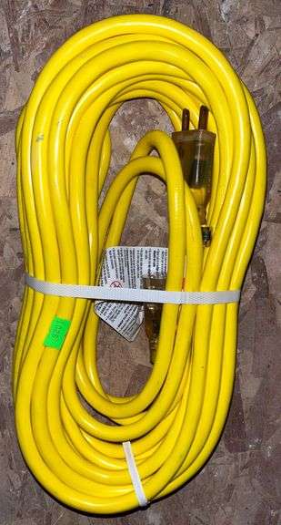 Yellow Heavy-Duty Extension Cord with Clear Plugs - Metzger Property ...