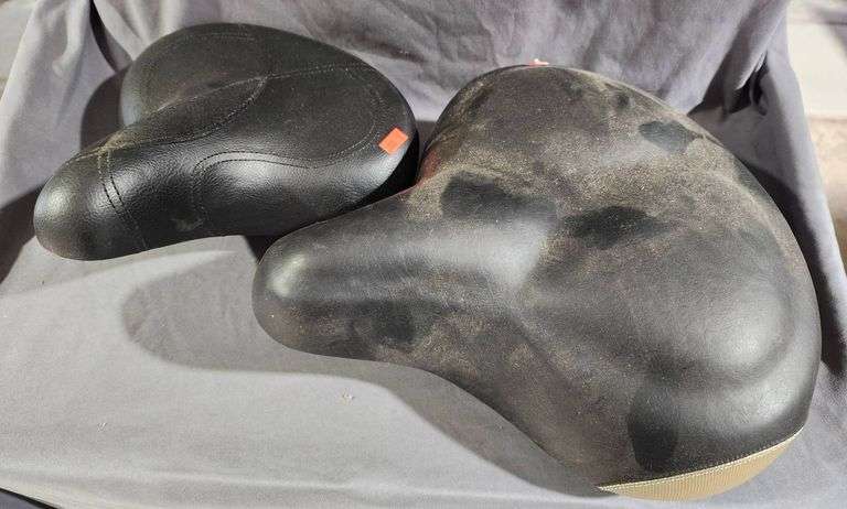 2 Bicycle Saddle Seats with Polymer Bases - Metzger Property Services, LLC