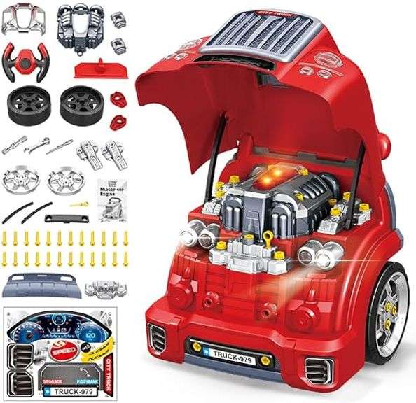 - Interactive Truck Engine Toy with Removable Parts - Lights, Sounds ...