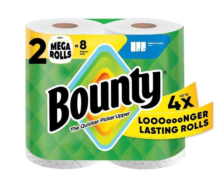 Bounty Select-A-Size 2 Mega Roll Pack Paper Towels - Metzger Property ...