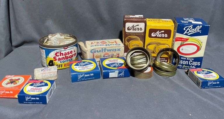Household Canning Supplies and Gulfwax Paraffin Wax Collection ...