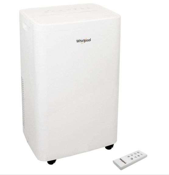 Whirlpool 12,000 BTU ASHRAE Portable Air Conditioner with Dehumidifier ...