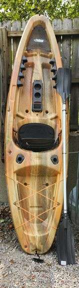 Pelican Brown and Tan Camo Kayak with Paddle, 9 ft - Metzger Property ...
