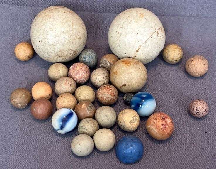 Clay and Glass Marbles in Various Sizes - Metzger Property Services, LLC