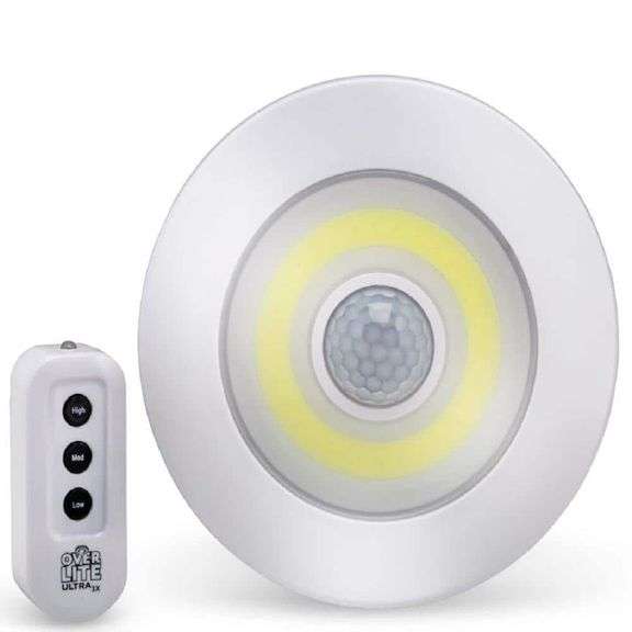 SENSOR BRITE - Ultra Overhead Motion Activated LED Rechargeable Ceiling ...
