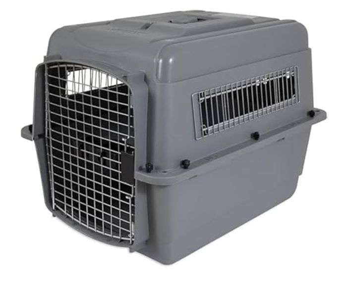 Petmate Large Dog Crate with Hardware, Gray, 25x35x28 In. - Metzger ...
