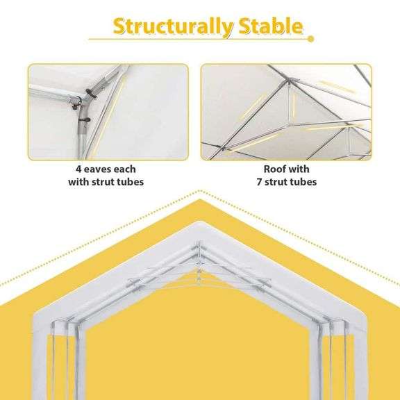 DAHEAT - Ptt, 20 ft. x 20 ft. Party Tent Heavy Duty with 2-Storage Bags and Removable Sidewalls ...