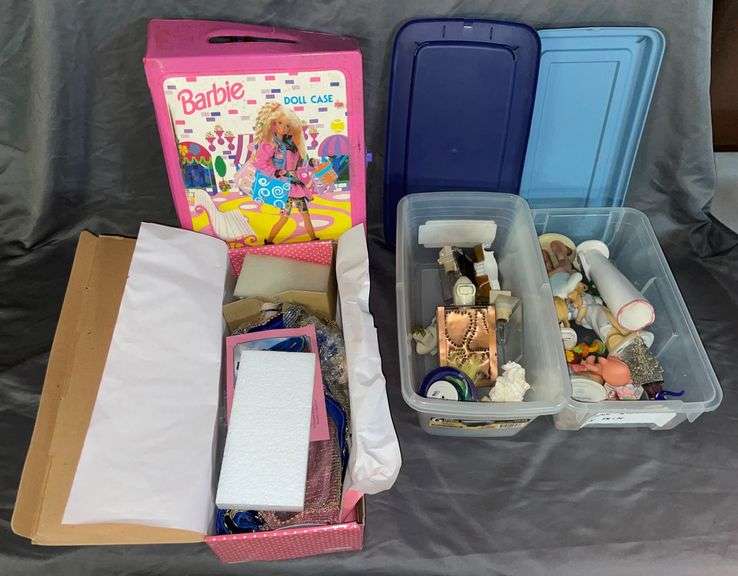 Barbie Doll Carrying Case with Dolls, Paradise Galleries Porcelain Doll ...