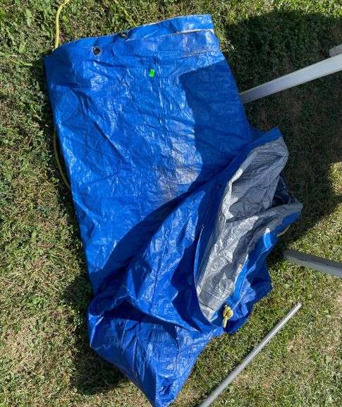 Blue Polyethylene Tarp with Grommets and Rope (unknown size) - Metzger ...