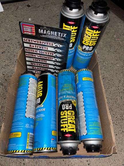 Dow Great Stuff Pro Foam Sealant Cans & Magnetix Toolbox Label Set ...