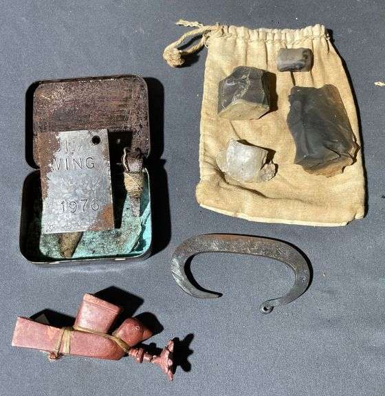 Stone Pipe, Tools and Artifacts Inc. Fire Steel and Chert Rock ...