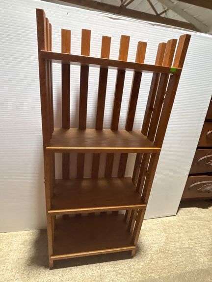 Slatted Freestanding Shelving Unit with Crafted Detailing, 19x10x45 ...