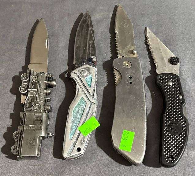 4 Folding Knives, Inc. Heisler Iron Horse & Maxcraft Utility Knife ...