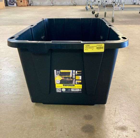 Black Plastic Storage Bin by Tough Box, 27-Gallon-NO LID - Metzger ...