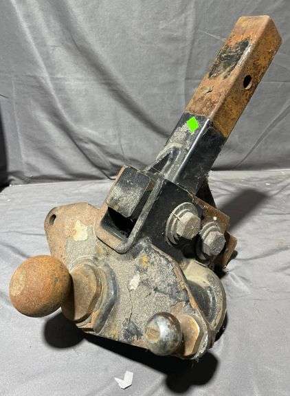Metal Trailer Hitch with Adjustable Ball Mount and Rust Patina ...