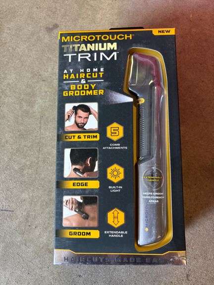 MicroTouch Titanium Trim Haircut and Body Groomer with Attachments ...