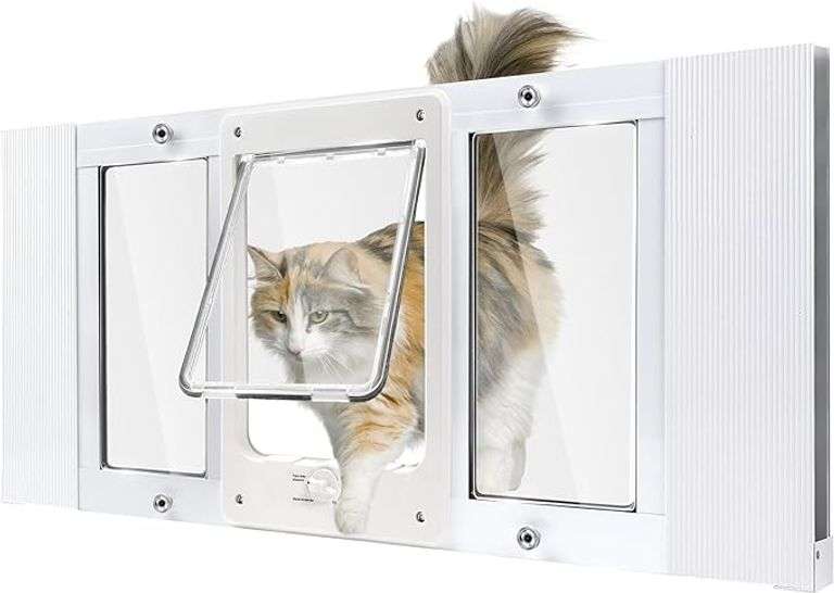 HOMEPEDIA - Full-Size Window Pet Door for Cats & Small Dogs, Width ...