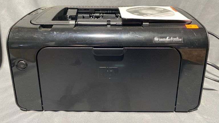 HP LaserJet P1102w Printer with Driver CD 13”x9”x8” - Metzger Property ...