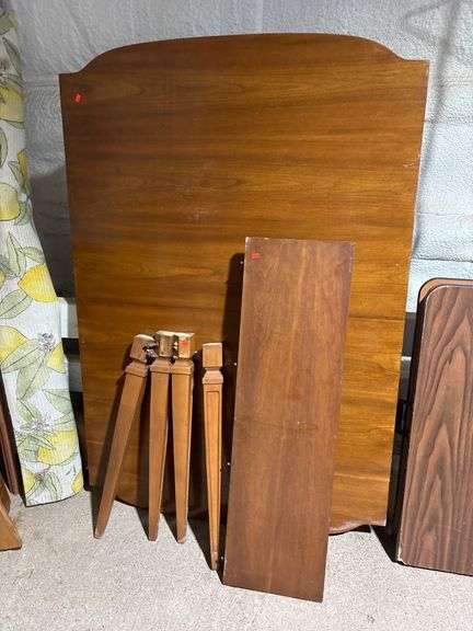 Dining Table Components with Legs and Additional Wooden Pieces ...