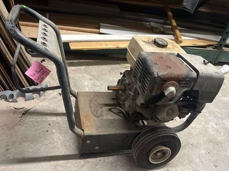 Gas-Powered Pressure Washer Frame with Motor, Parts Only - Metzger ...