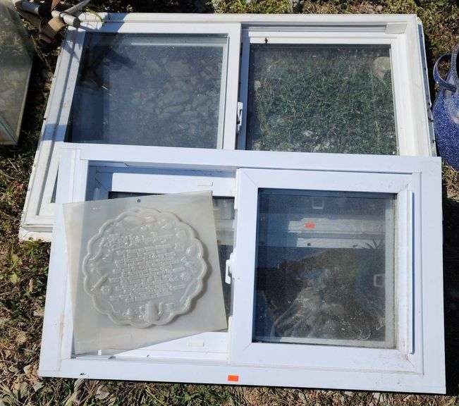 White Frame Double-Hung Windows with Screen Inserts - Metzger Property ...