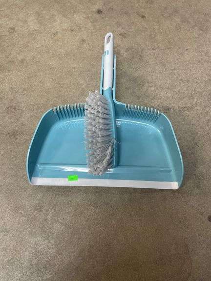 12” Blue Dust Pan With Handheld Brush - Metzger Property Services, LLC